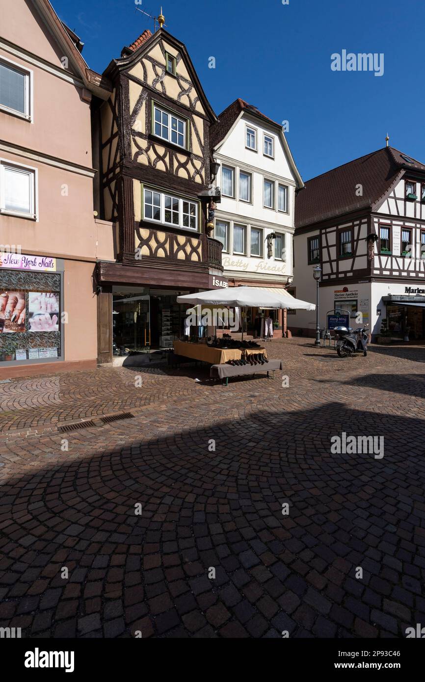 Historic town center of Lohr am Main, Main-Spessart County, Lower ...