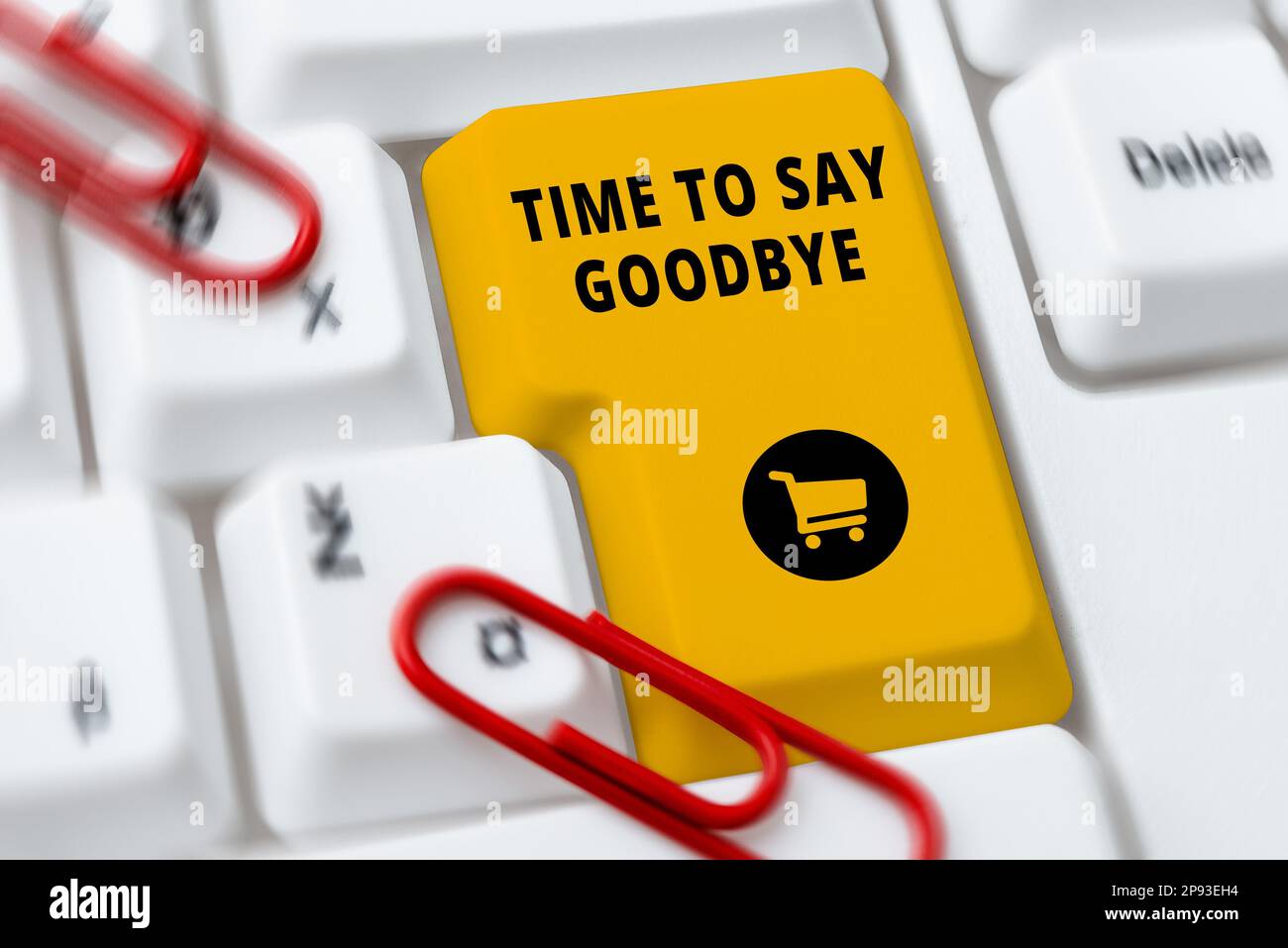 Hand writing sign Time To Say Goodbye. Word for Bidding Farewell So ...