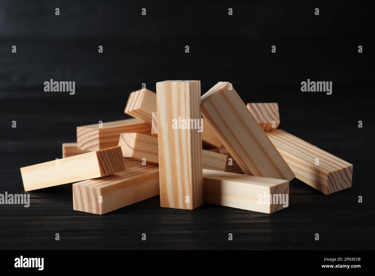 Pile of wooden building blocks hi-res stock photography and images - Alamy