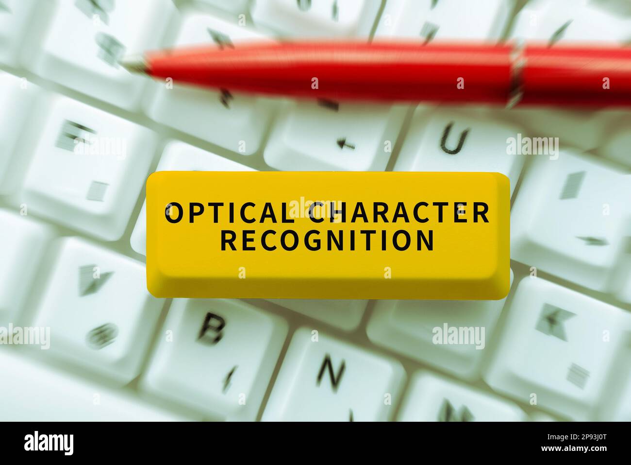 Text Caption Presenting Optical Character Recognition Internet Concept The Identification Of