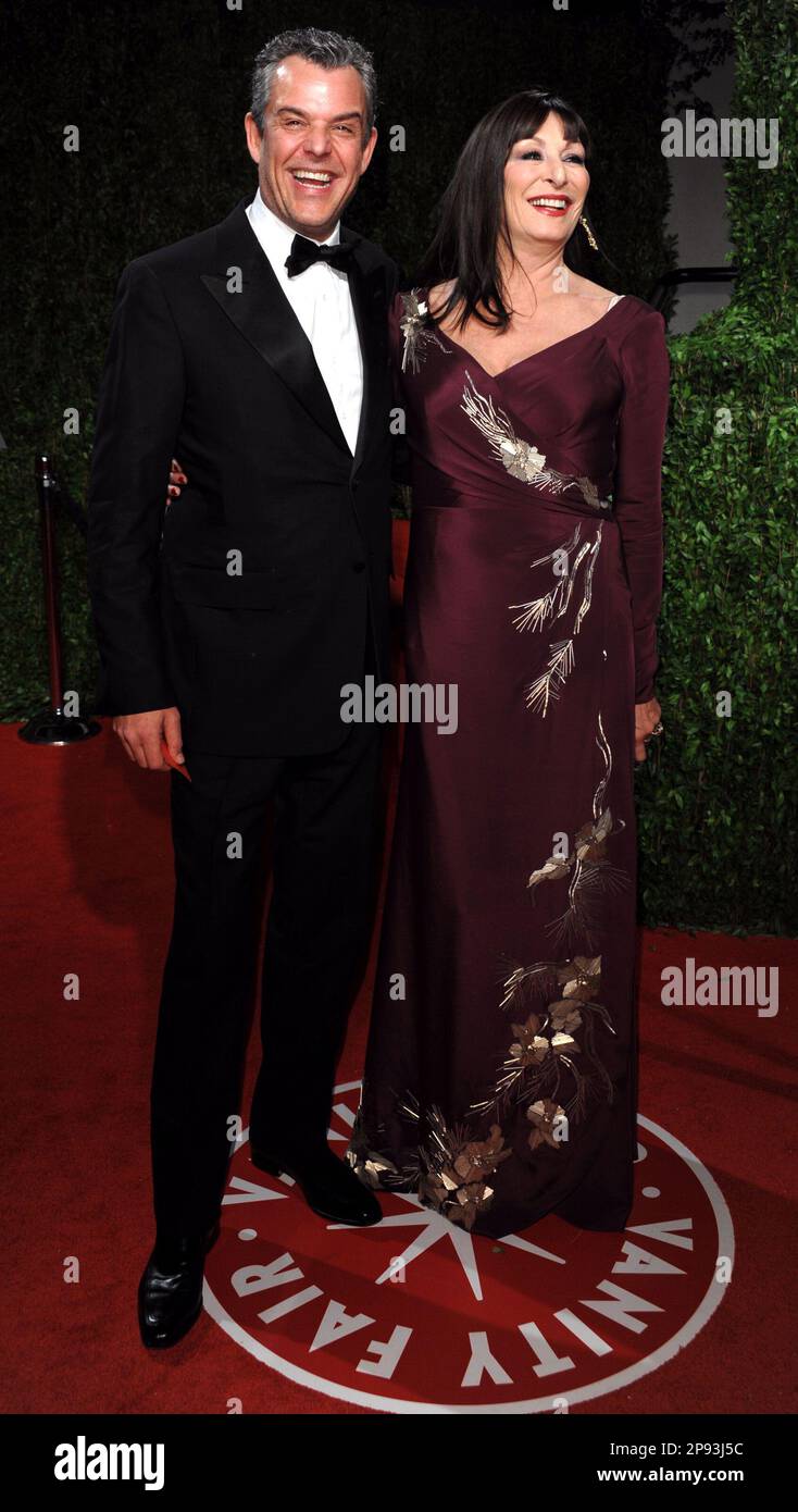 Actress Anjelica Huston arrives with her half brother Danny Huston at ...