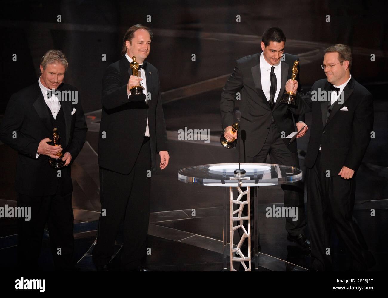 From left, Burt Dalton, Craig Barron, Eric Barba, and Steve Preeg ...