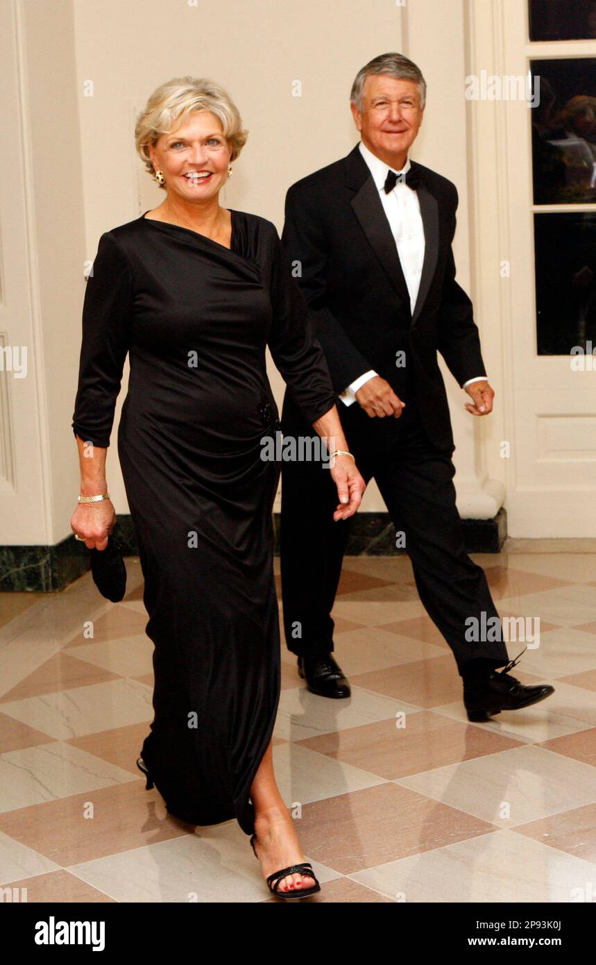 North Carolina Gov. Bev Perdue, left, with her husband Bob Eaves, right ...