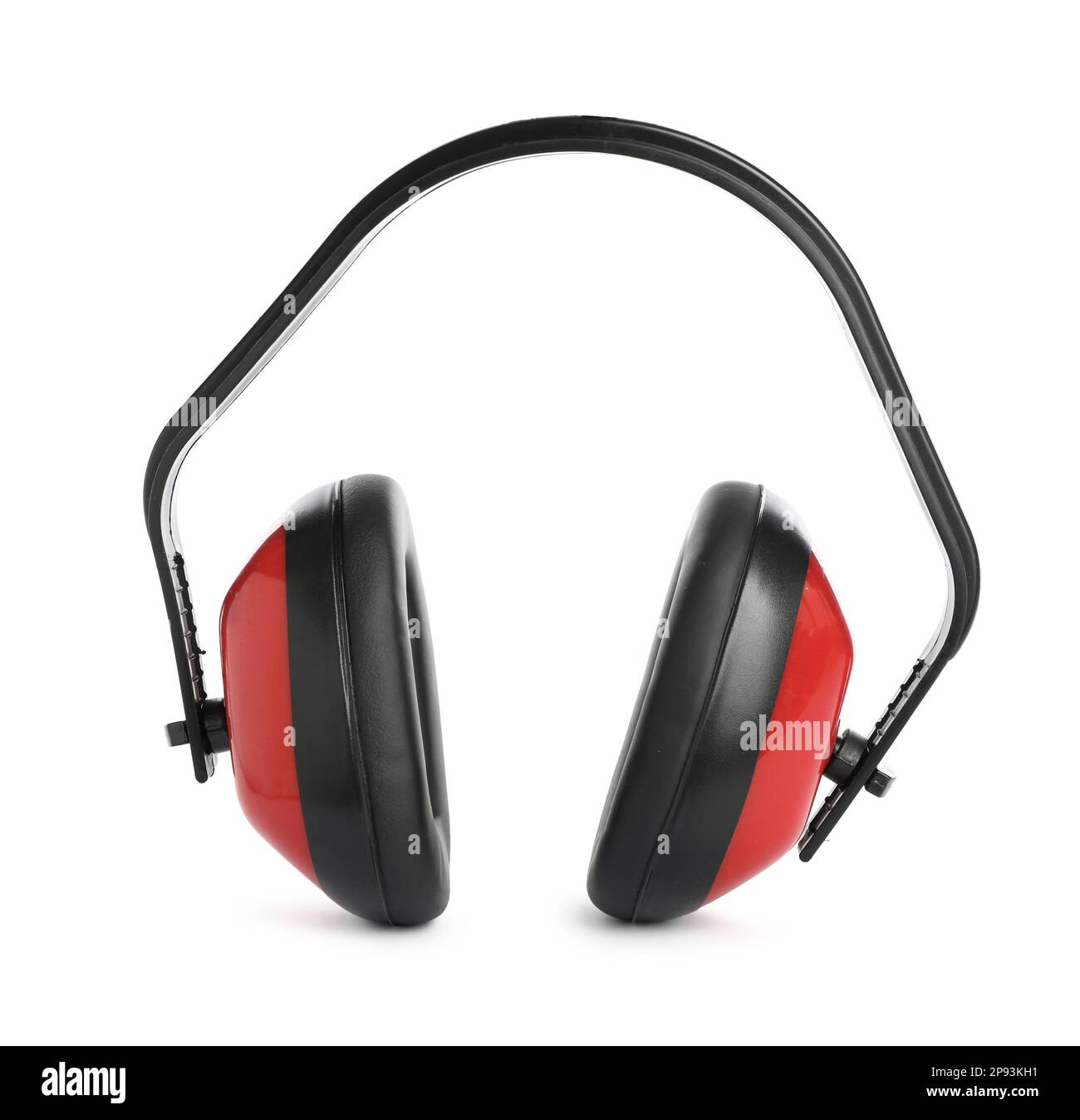 Protective headphones isolated on white. Safety equipment Stock Photo ...