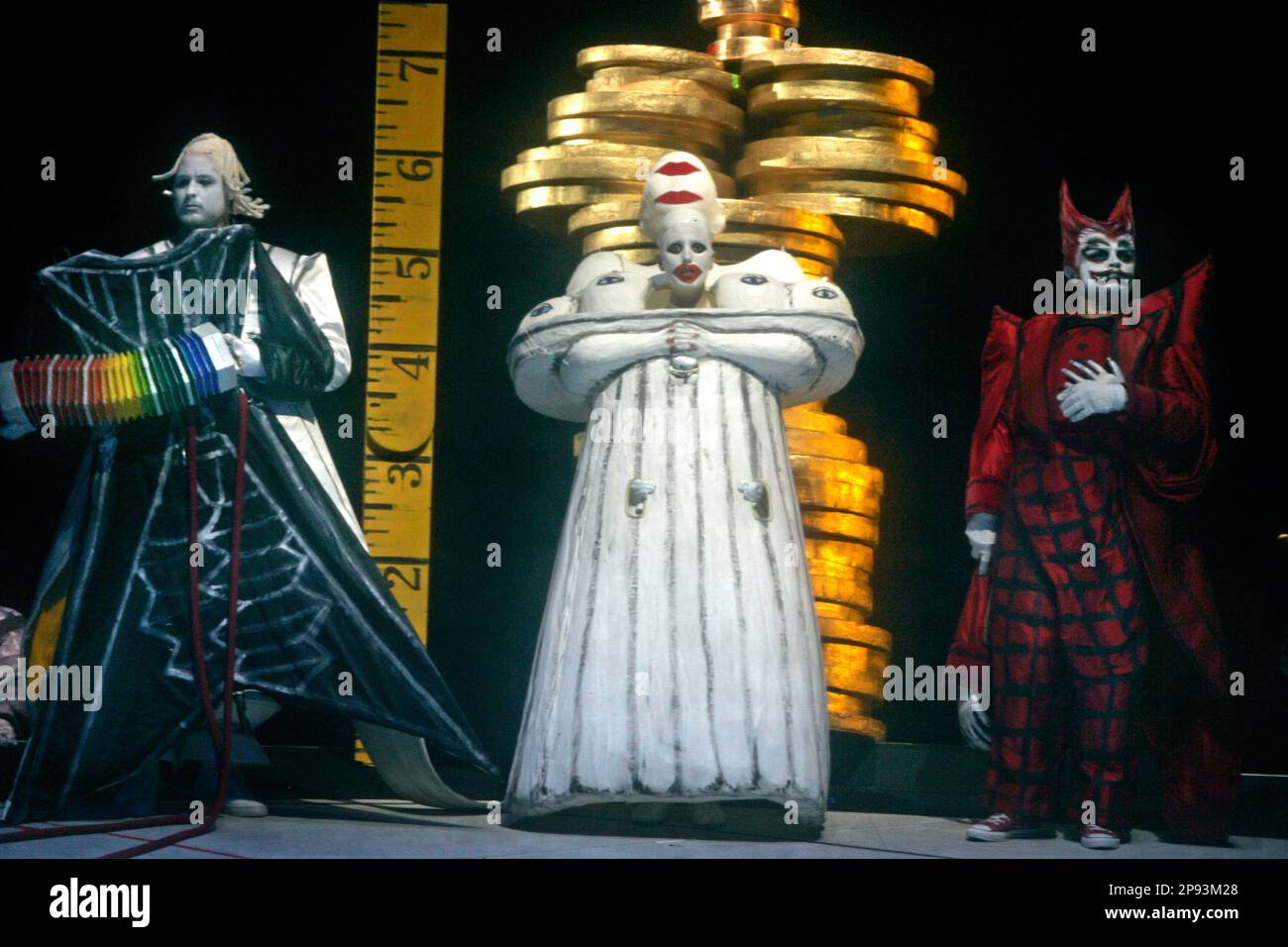 Characters from left, Froh, Freia, played by Ellie Dehn and Loge played ...