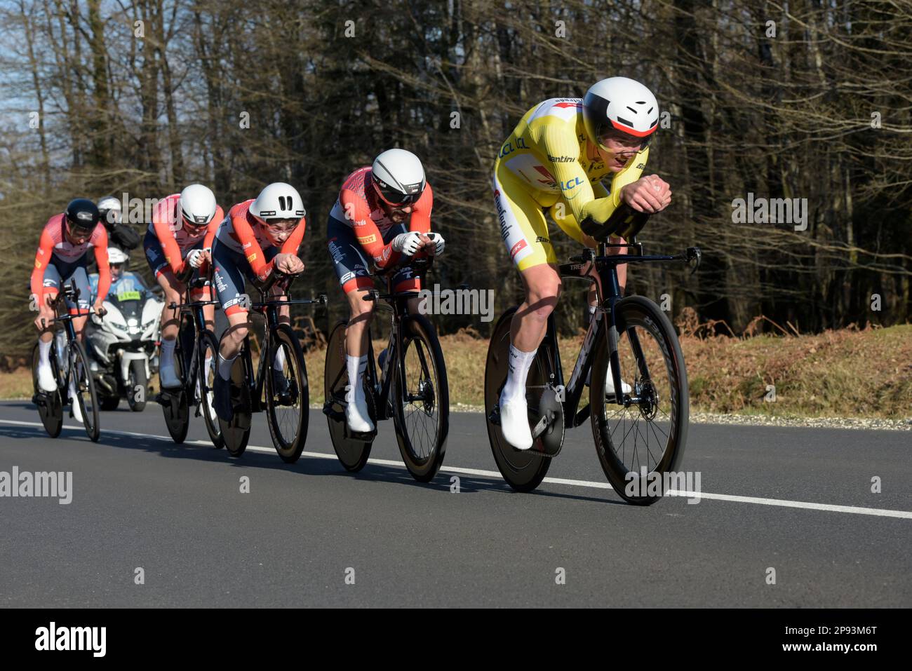 MARCH 2023: View on the cyclist team Trek Segafredo during the team ...