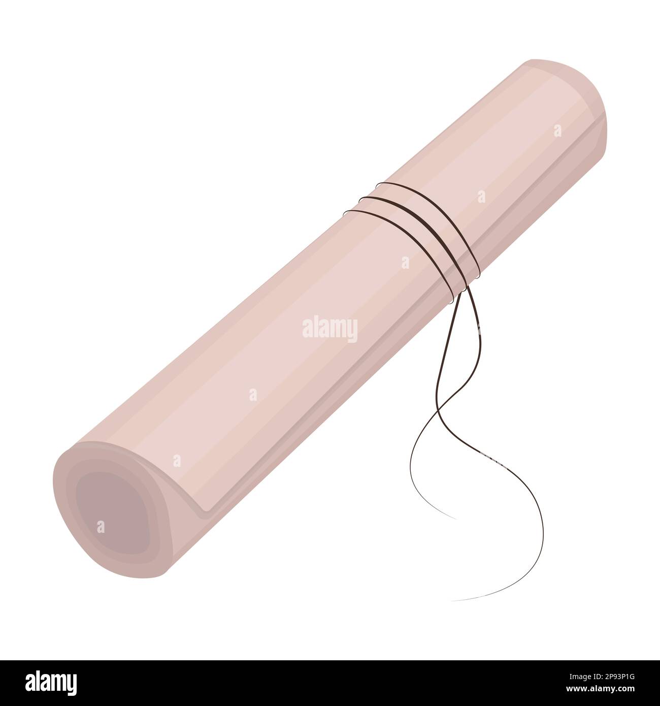 Roll of beige paper with jute rope Stock Vector Image & Art - Alamy