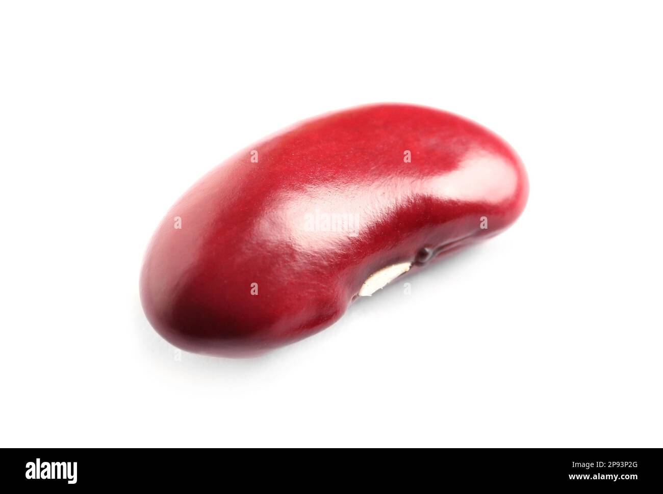 One red kidney bean on white background Stock Photo - Alamy