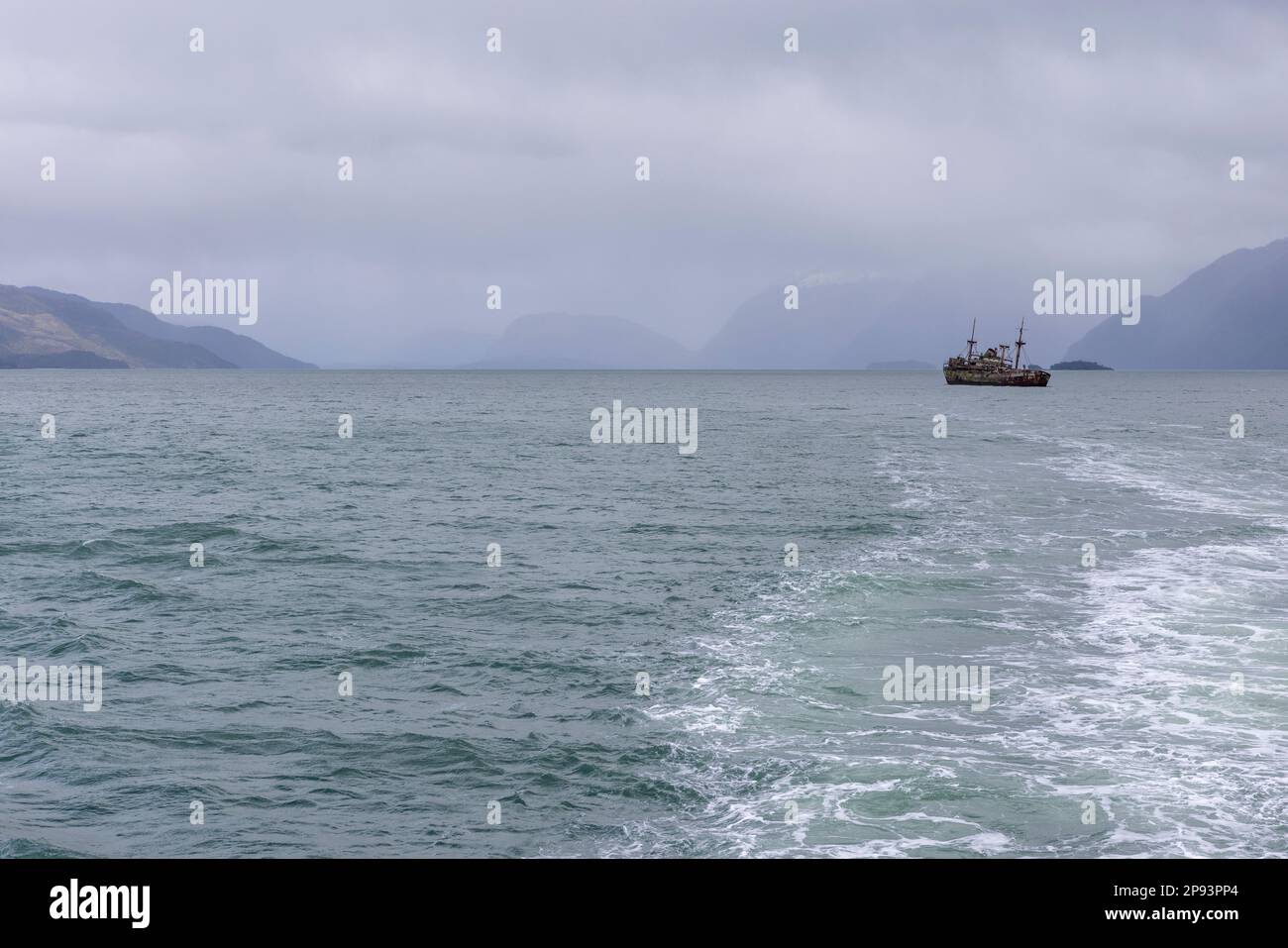Wreck of MV Captain Leonidas, a freighter that ran aground on the Bajo ...