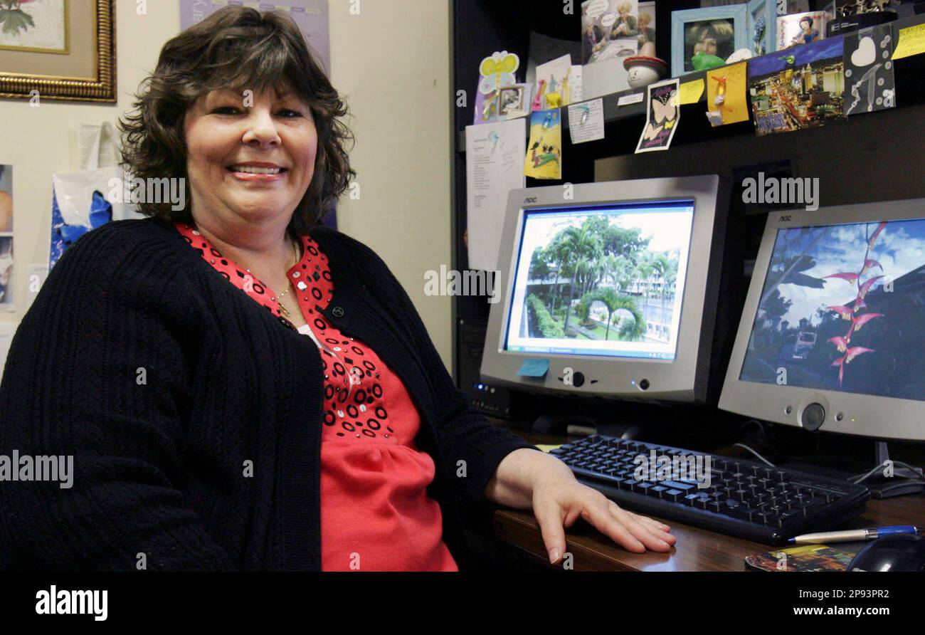 Sheila Liner has her smile back as she sits in her office Friday, Feb ...
