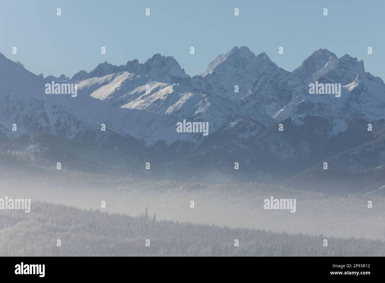Europe, Poland, Lesser Poland, Tatra Mountains, Podhale, view from ...