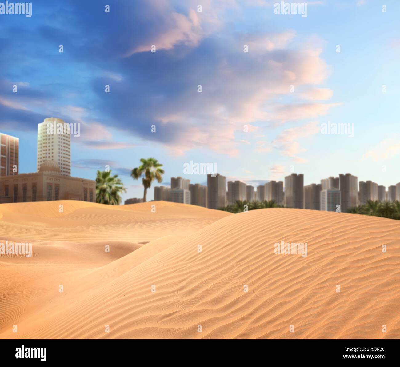 Desert horizon qatar hi-res stock photography and images - Alamy