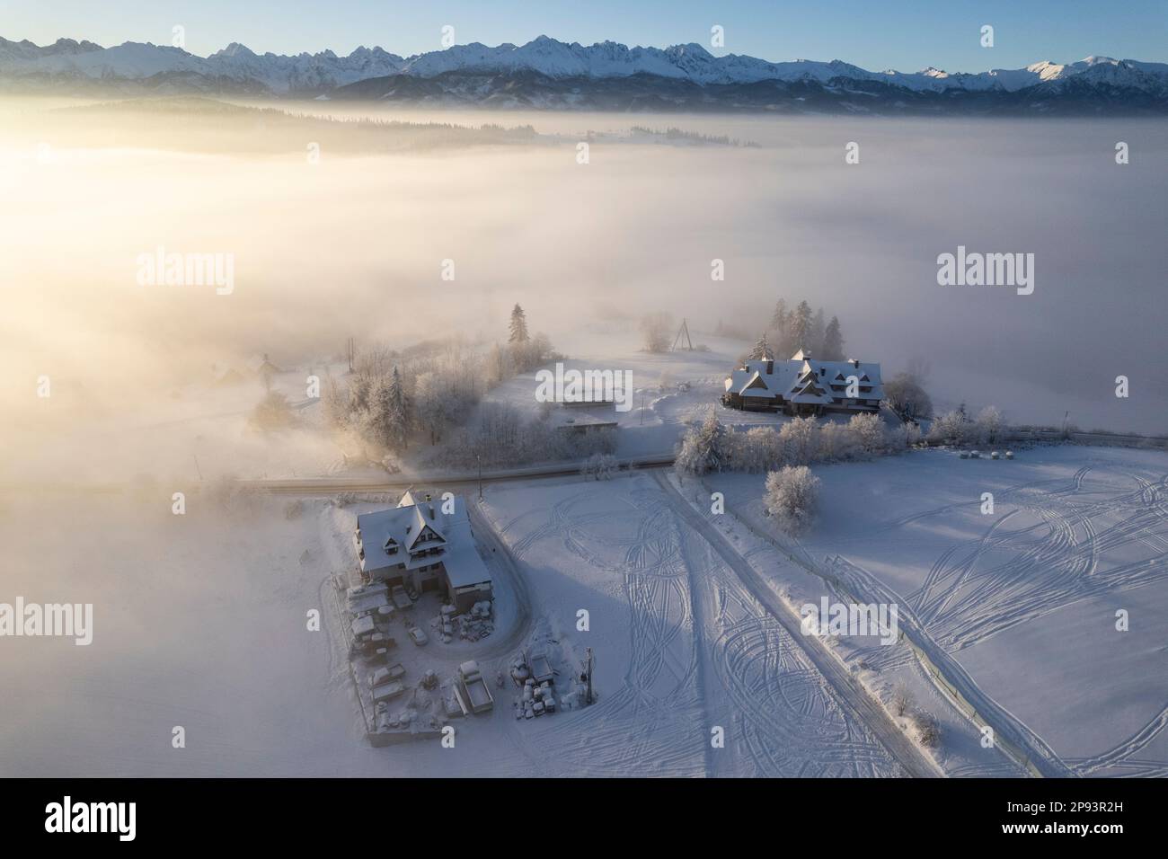 Europe, Poland, Lesser Poland, Tatra Mountains, Podhale, view from ...