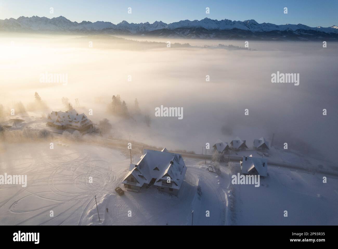 Europe, Poland, Lesser Poland, Tatra Mountains, Podhale, view from ...