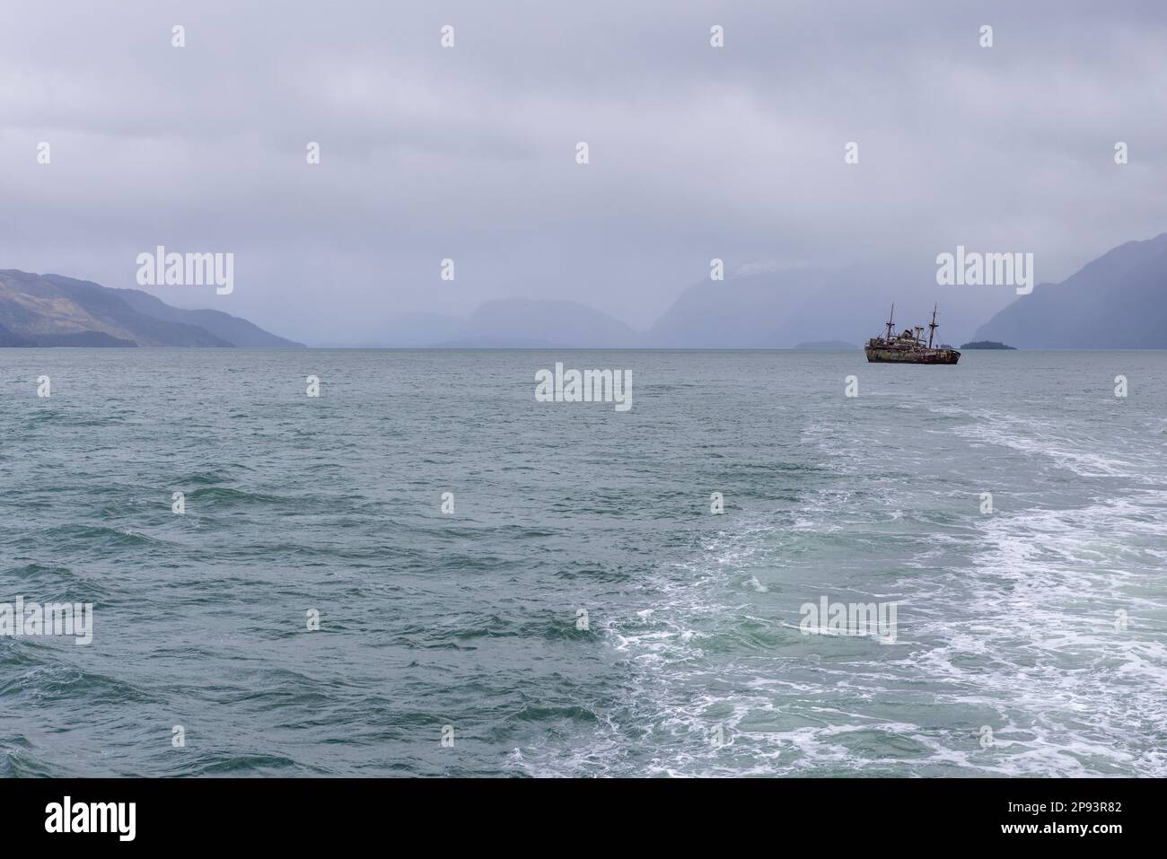 Wreck of MV Captain Leonidas, a freighter that ran aground on the Bajo ...