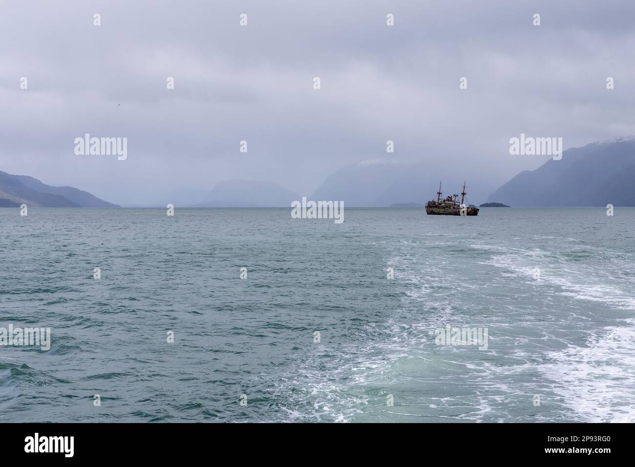 Wreck of MV Captain Leonidas, a freighter that ran aground on the Bajo ...