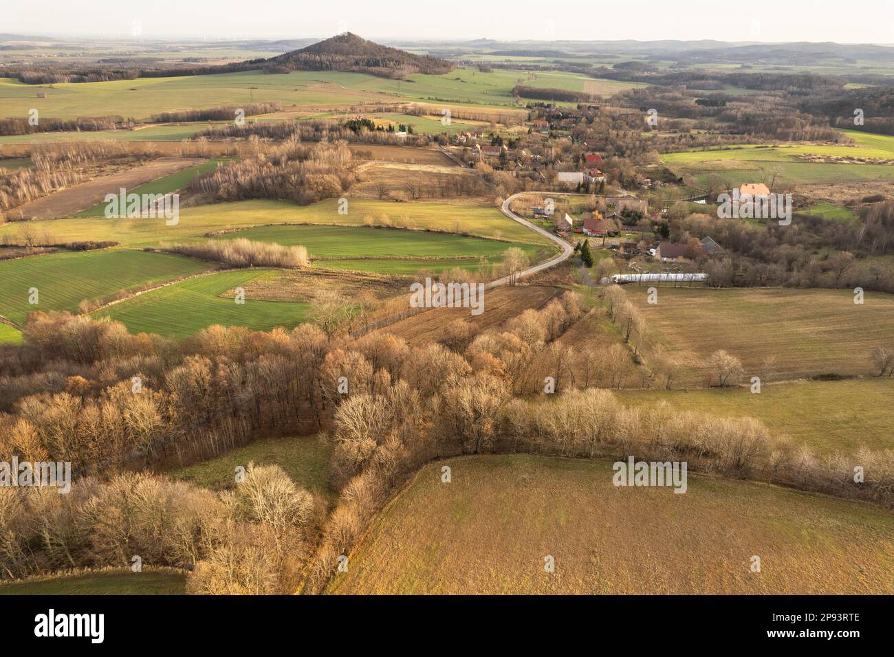 Europe, Poland, Lower Silesia, Ostrzyca, Spitzberg, extinct volcano ...
