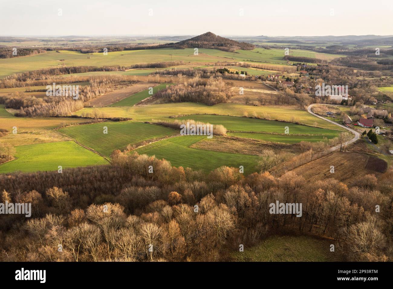 Europe, Poland, Lower Silesia, Ostrzyca, Spitzberg, extinct volcano ...