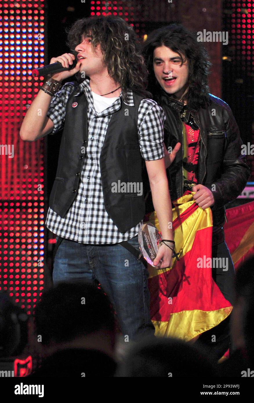 Stefan, left and Martin Filipovski, right, twin brothers of the rock ...