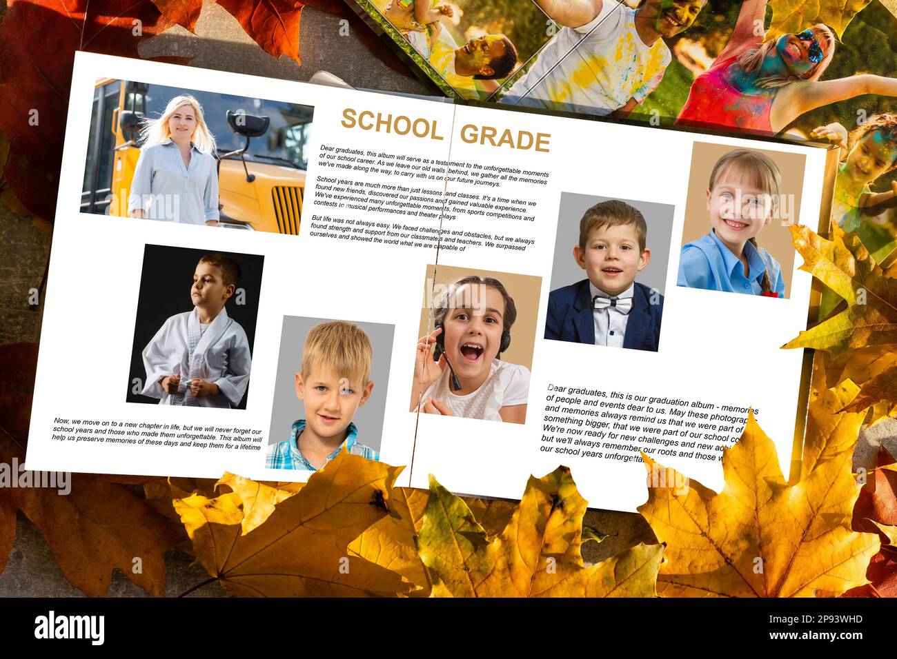 graduation album, photobook, printed photobooks Stock Photo - Alamy