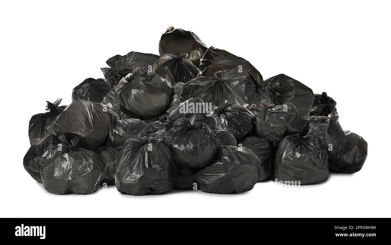 Black plastic bags filled with garbage Cut Out Stock Images & Pictures ...