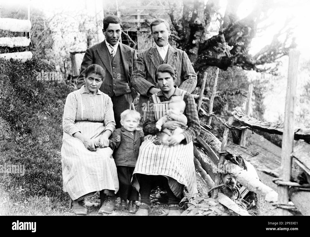 South Tyrolean people from the Ulten Valley around 1930 to 1950 Stock ...