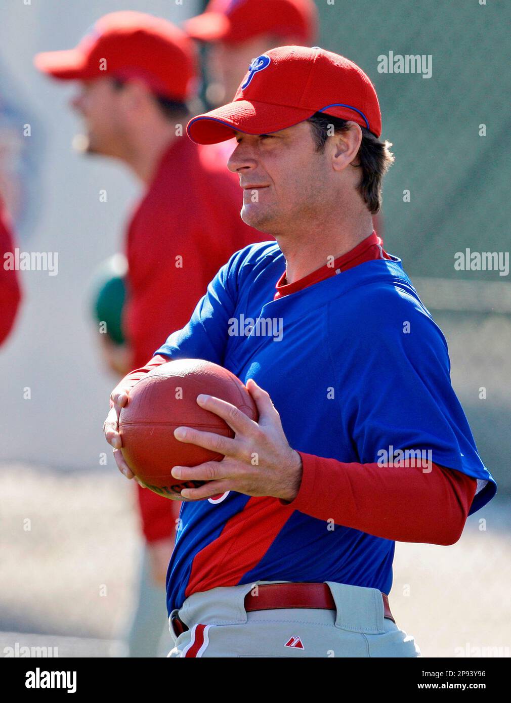 Philadelphia Phillies pitcher Jamie Moyer stretches during a spring ...