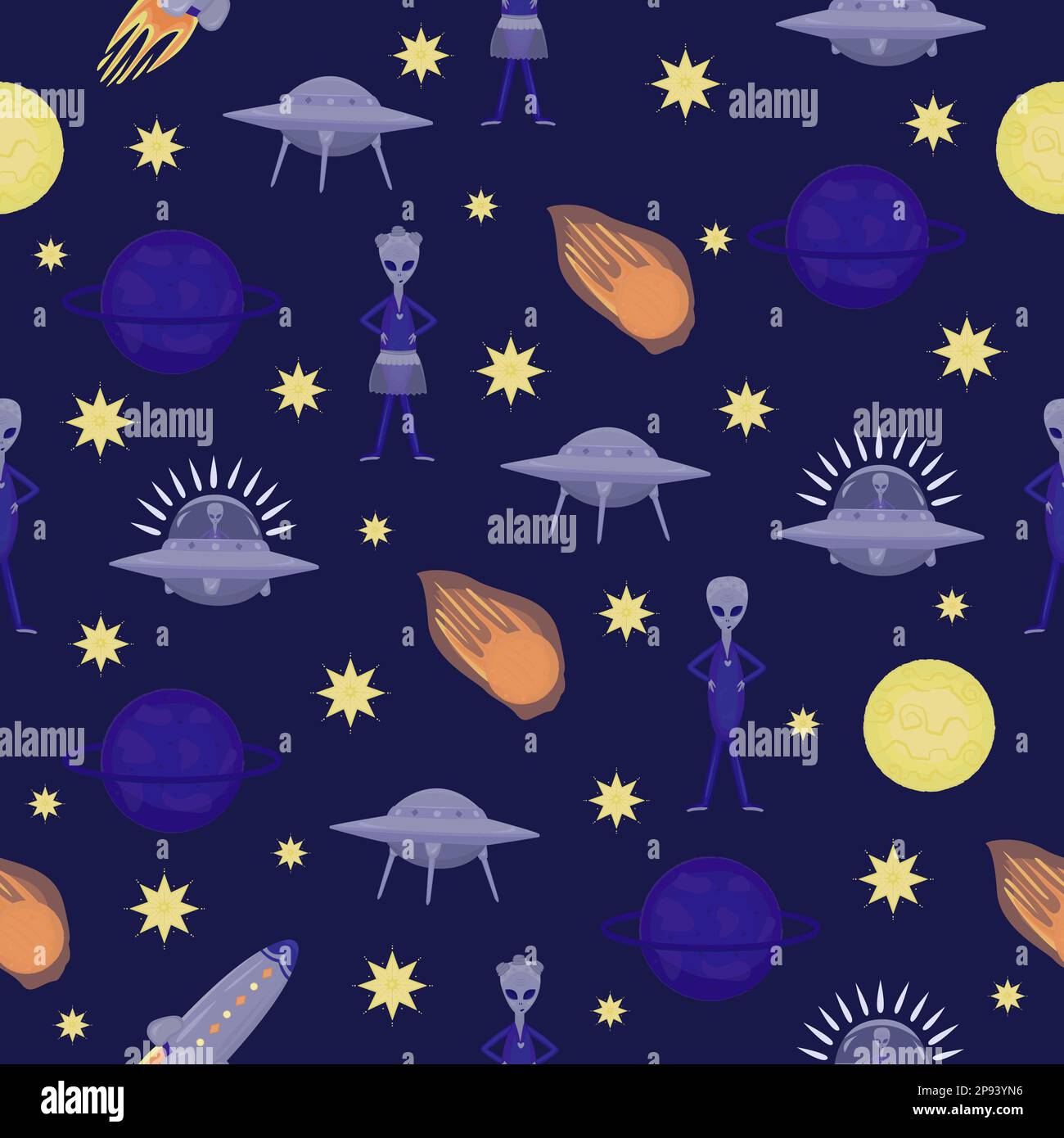 Seamless space Stock Vector Images - Alamy