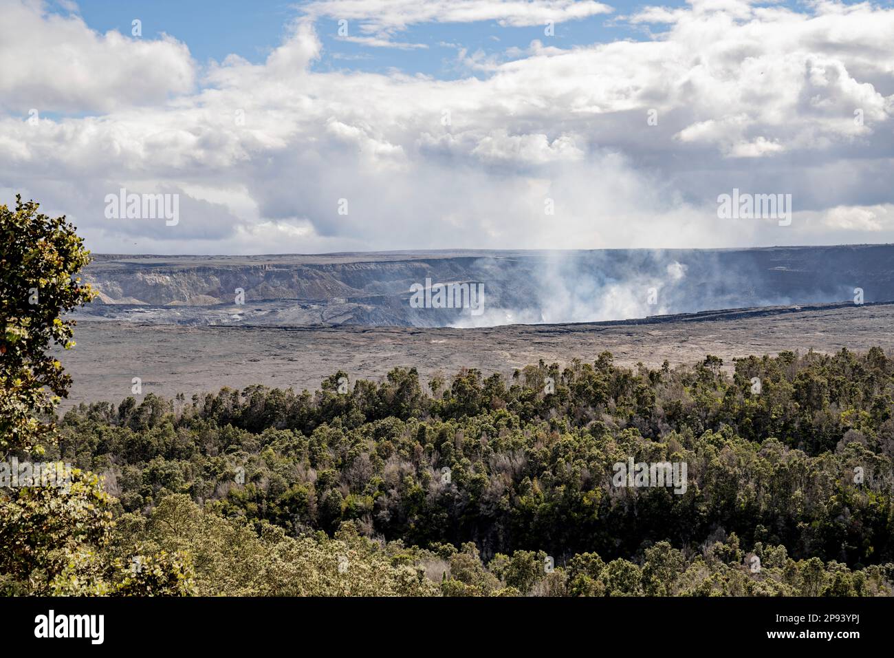 View of Kilauea volcano crater, Big Island, Hawaii, USA, Polynesia ...