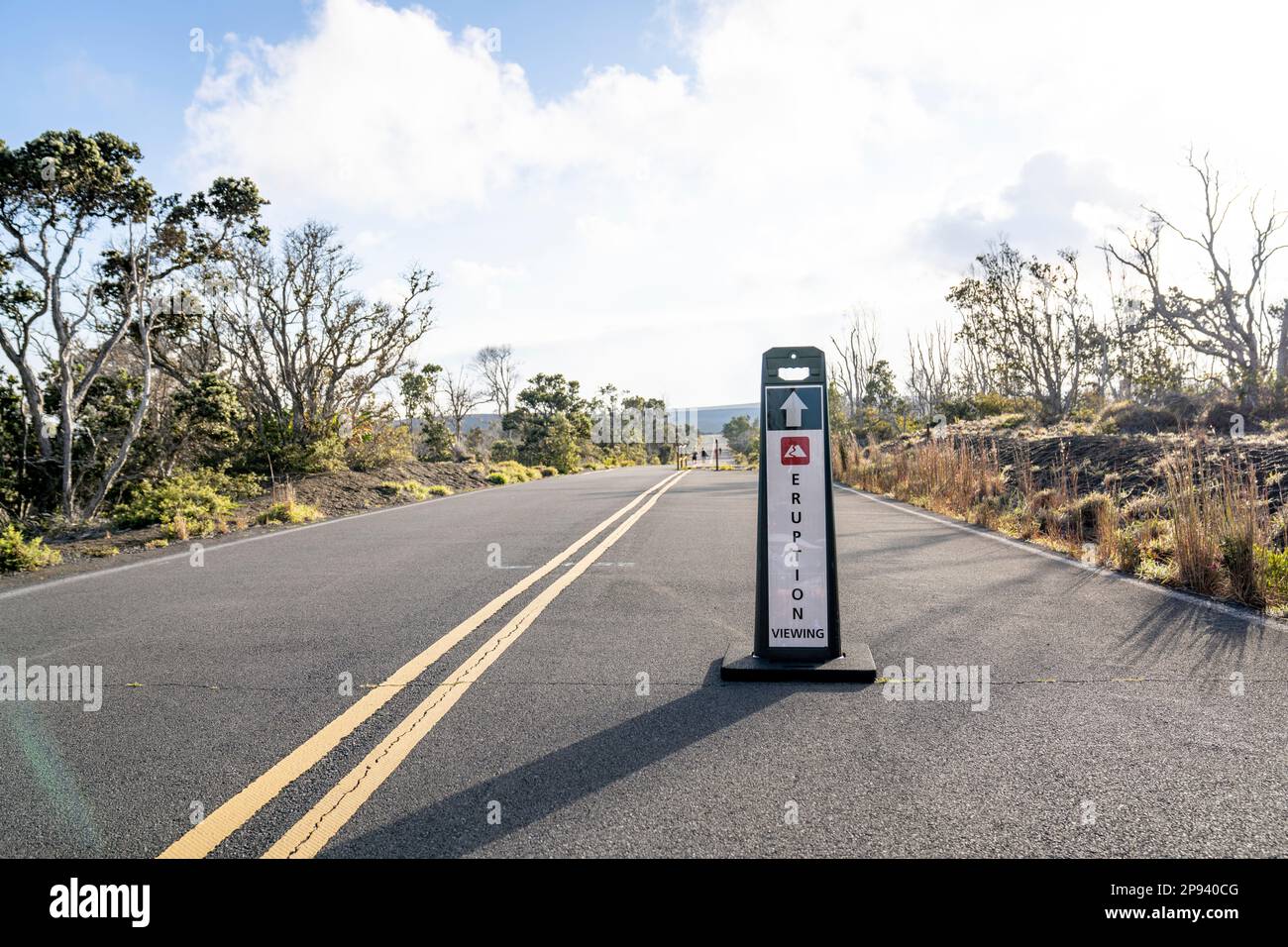 Path to viewpoint of Kilauea volcanic eruption, Hawai'i Volcanoes ...