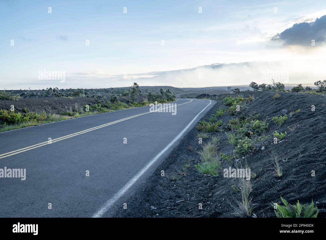 Road through Hawai'i Volcanoes National Park, Big Island, Hawaii, USA ...