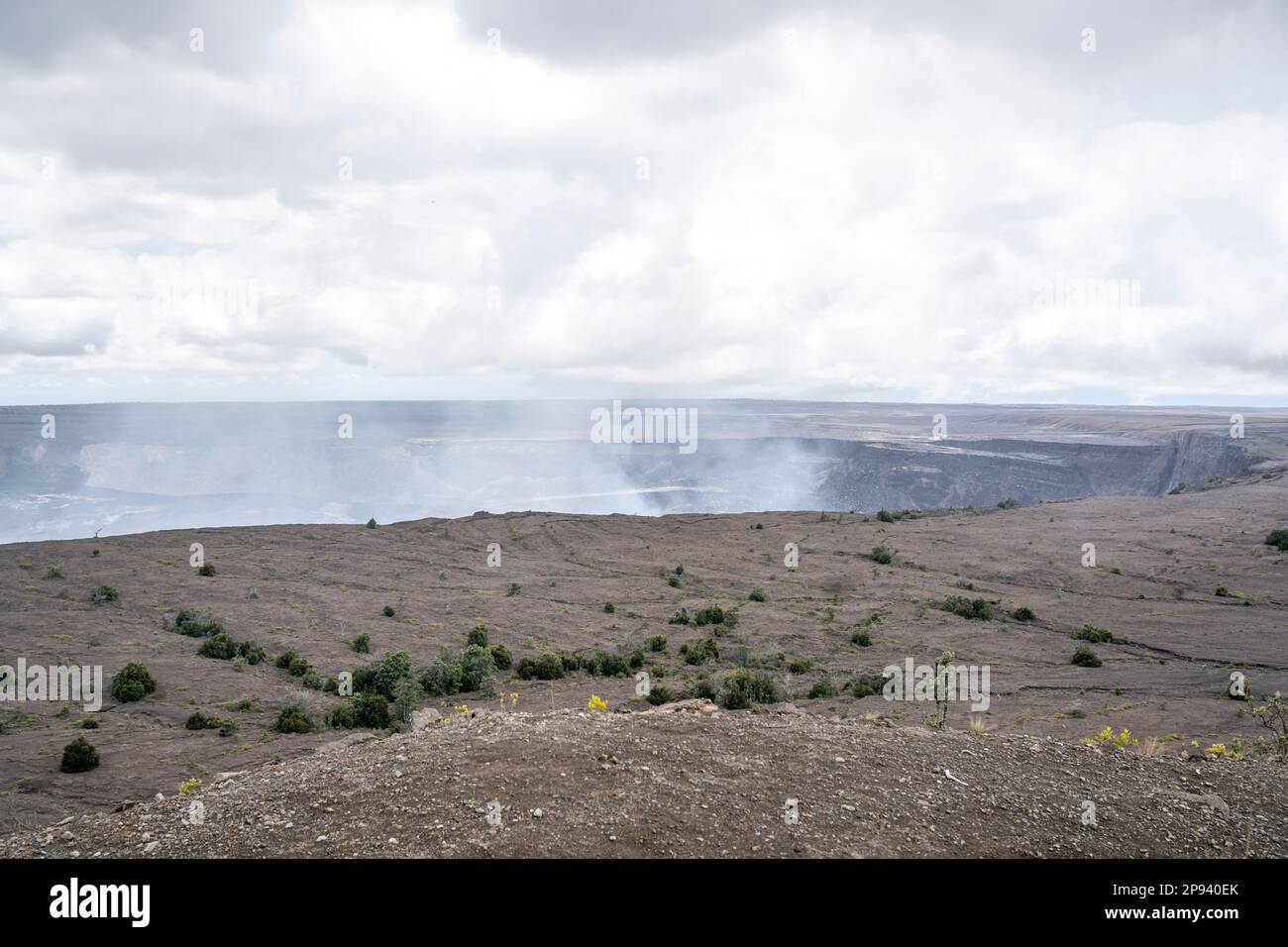 Kilauea Caldera, Hawai'i Volcanoes National Park, Big Island, Hawaii ...