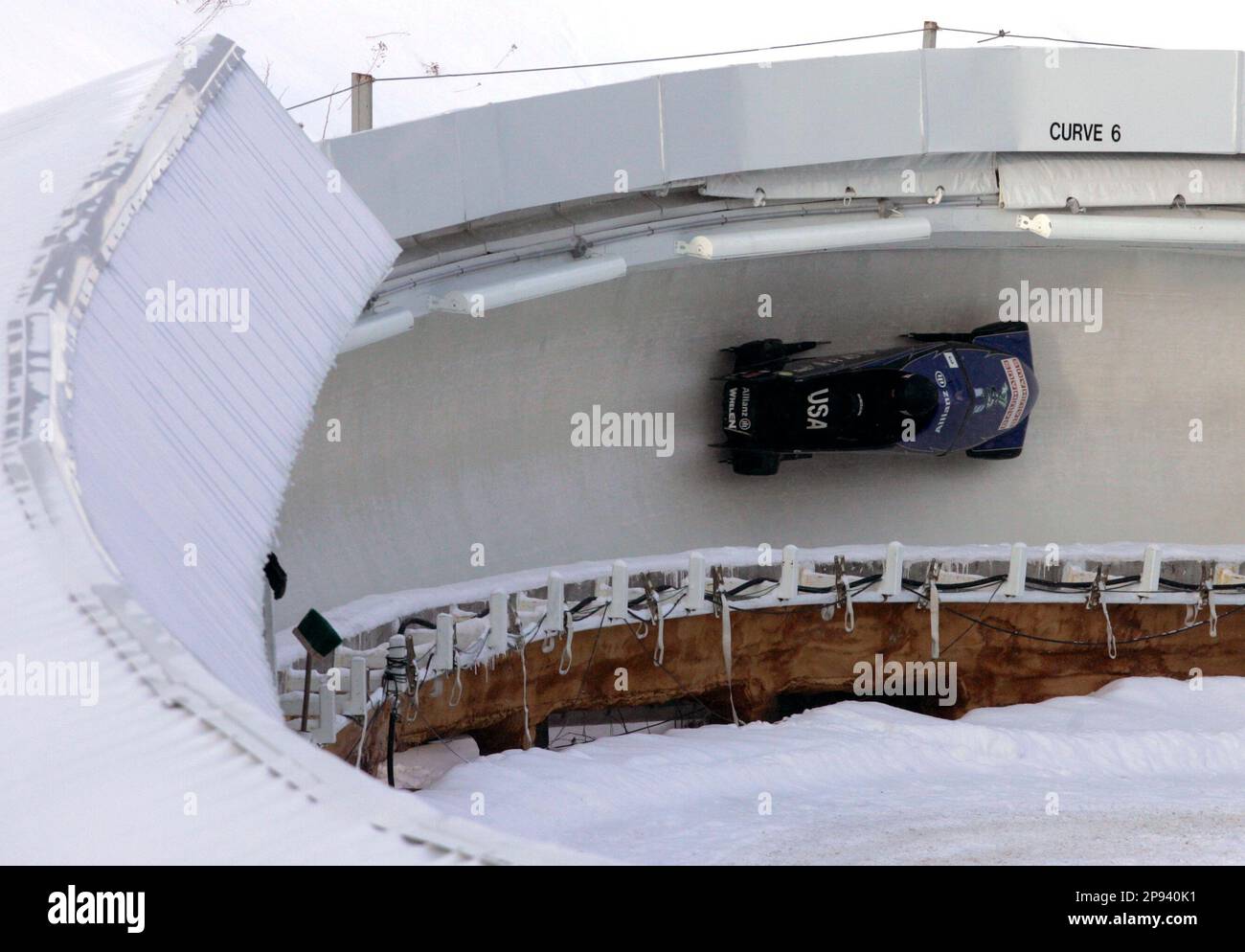 Americans Shauna Rohbock, driving, and brakeman Elana Meyers take their ...