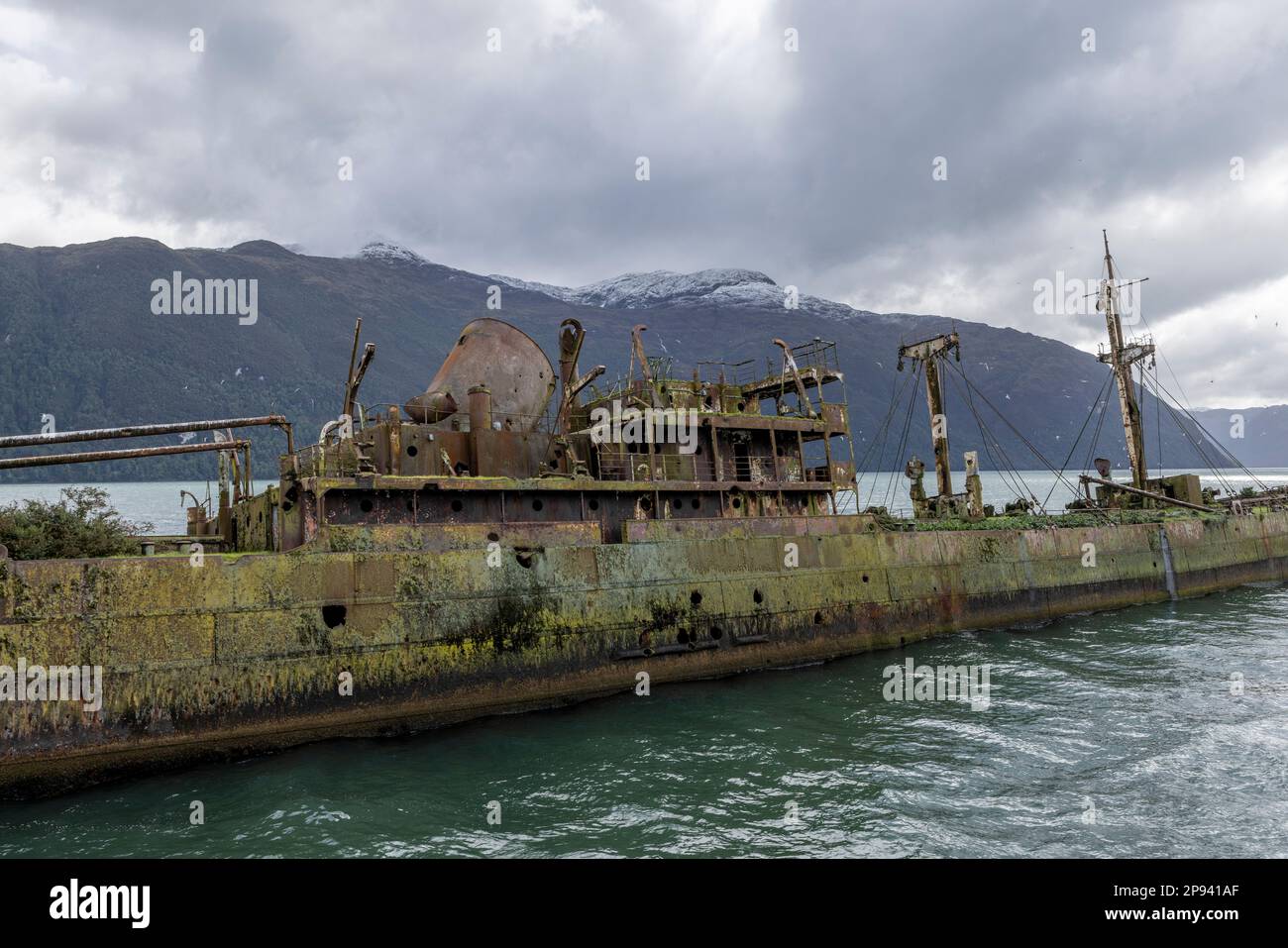 Wreck of MV Captain Leonidas, a freighter that ran aground on the Bajo ...