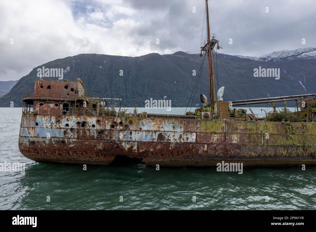 Wreck of MV Captain Leonidas, a freighter that ran aground on the Bajo ...