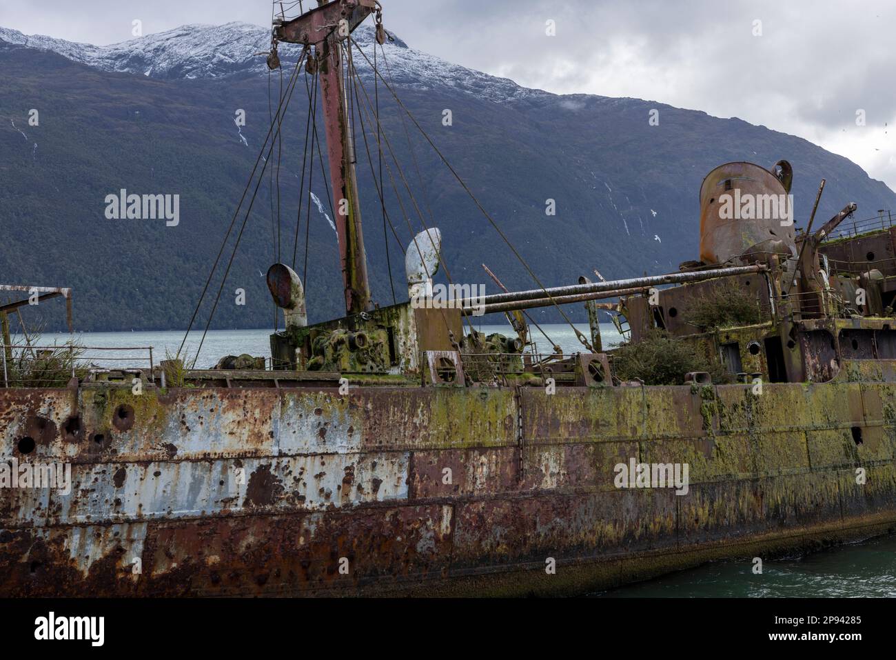 Wreck of MV Captain Leonidas, a freighter that ran aground on the Bajo ...