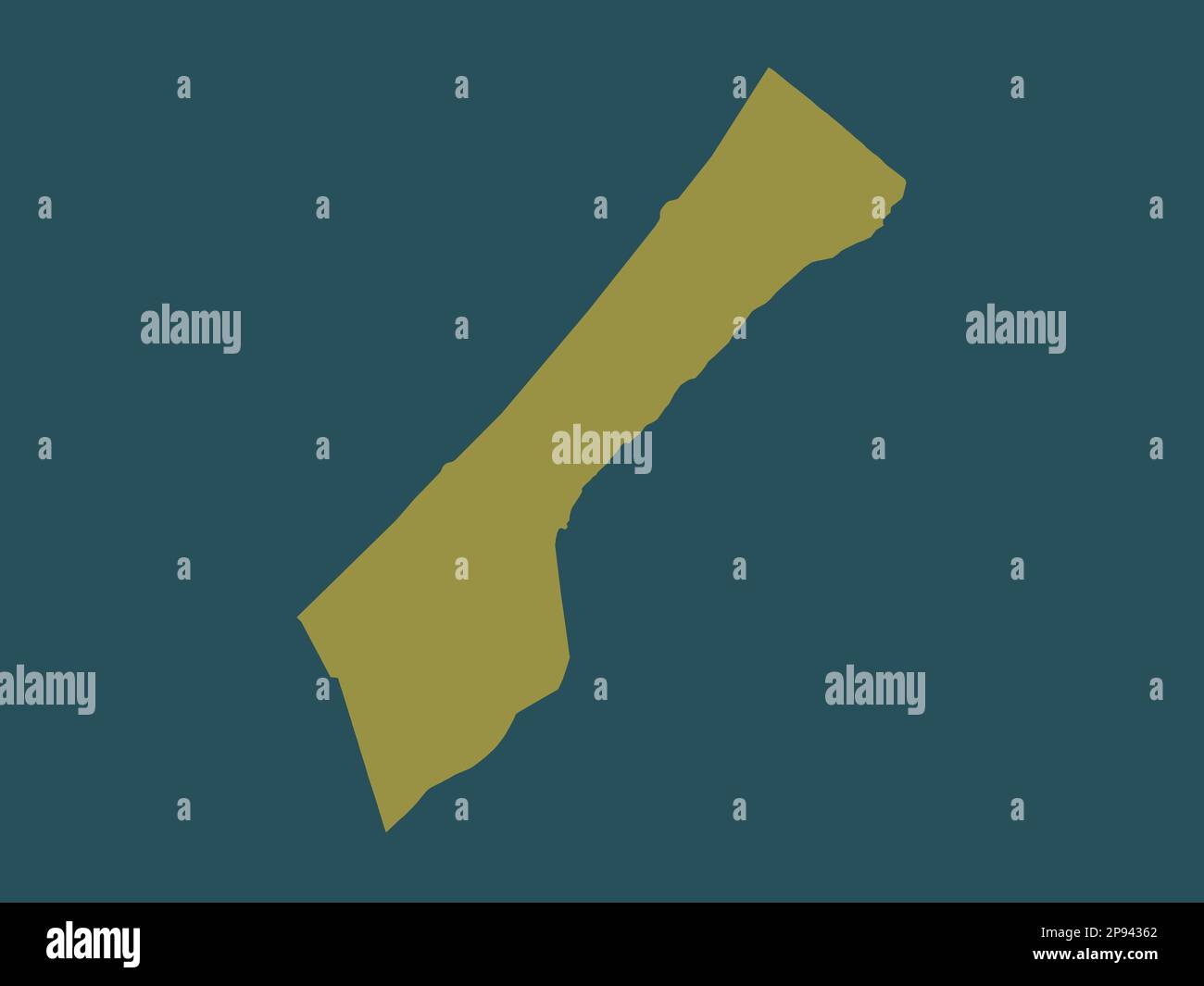 Gaza Strip, region of Palestine. Solid color shape Stock Photo - Alamy