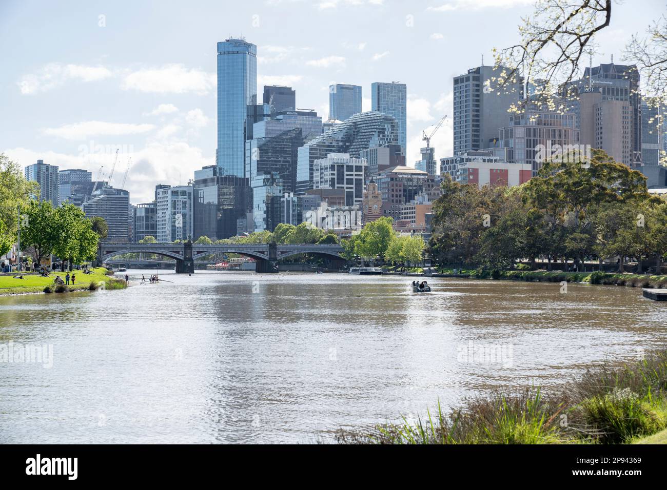 Birrarung Marr, Yarra Riverbank, Melbourne, Victoria, Australia Stock ...