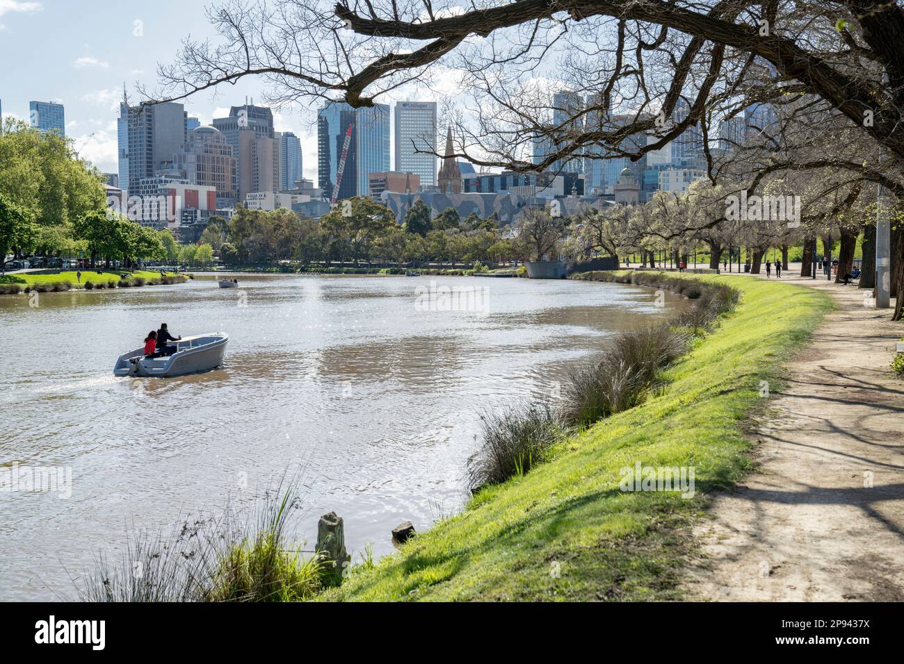 Birrarung Marr, Yarra Riverbank, Melbourne, Victoria, Australia Stock ...