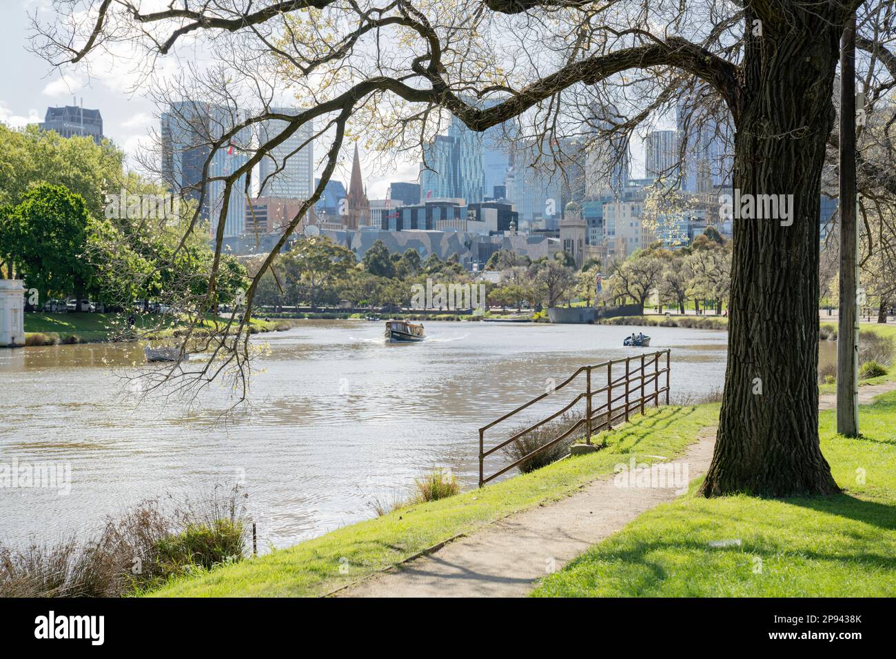 Birrarung Marr, Yarra Riverbank, Melbourne, Victoria, Australia Stock ...