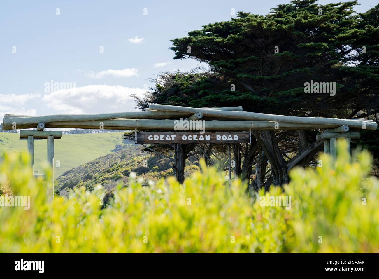 Memorial Arch on the Great Ocean Road, Victoria, Australia Stock Photo ...