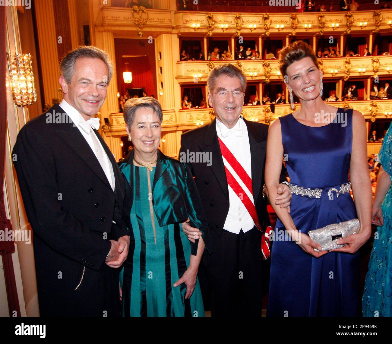 Banker Andreas Treichl, Margit Fischer, Austrian President Heinz ...