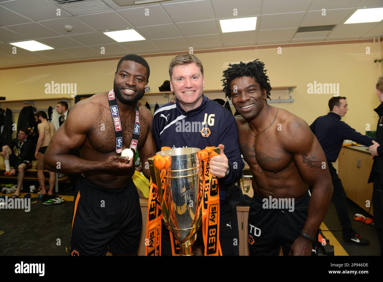 Football dressing room celebrations hi-res stock photography and images ...