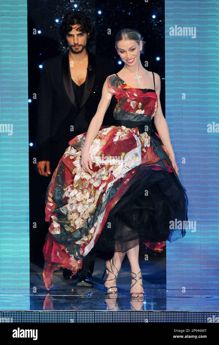 Dancer Eleonora Abbagnato, right, and model Nir Lavi, of Israel, during ...