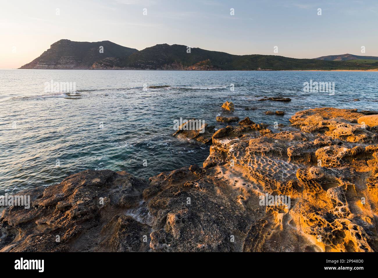 Coast near Spiaggia di Porto Ferro, Logudoro, Sardinia, Italy Stock ...
