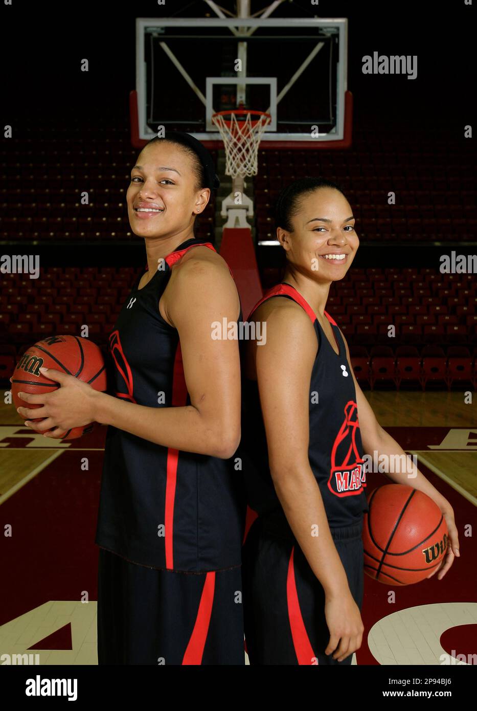 Maryland women's basketball players Marissa Coleman, left, and Kristi ...