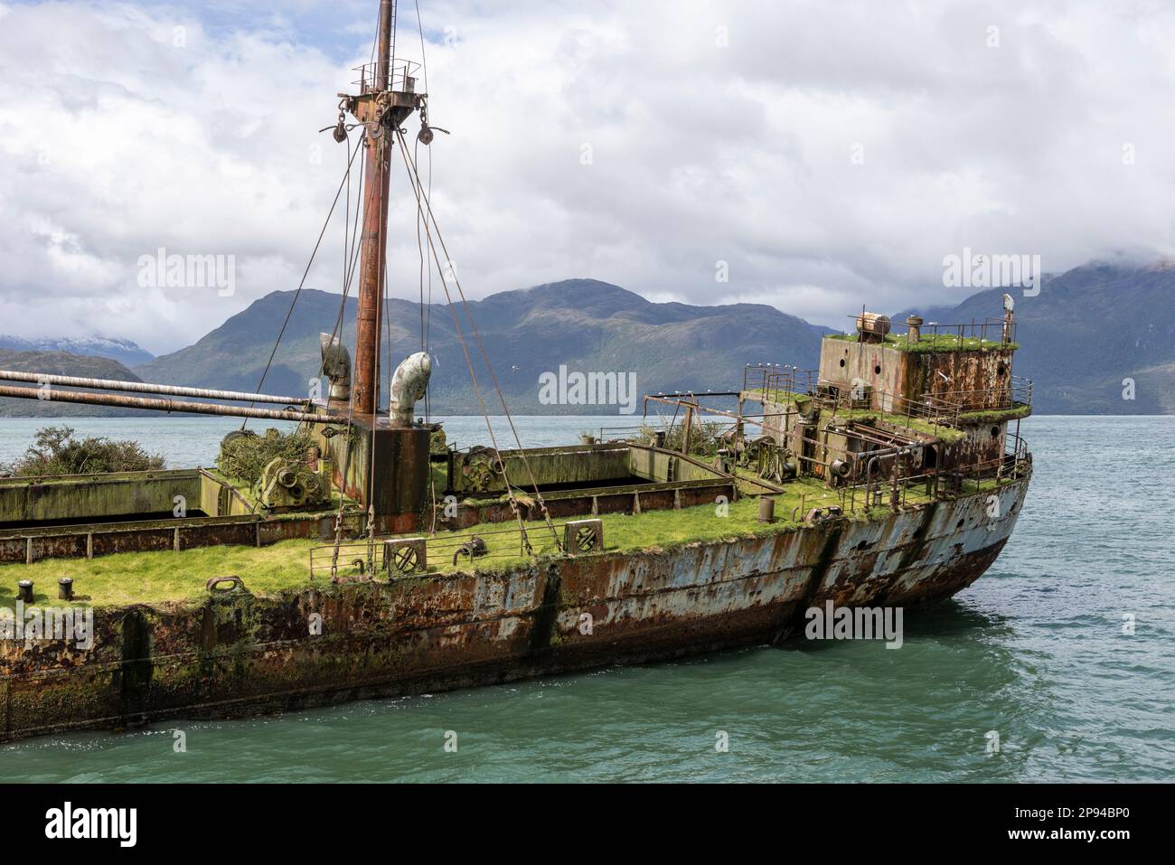 Wreck of MV Captain Leonidas, a freighter that ran aground on the Bajo ...