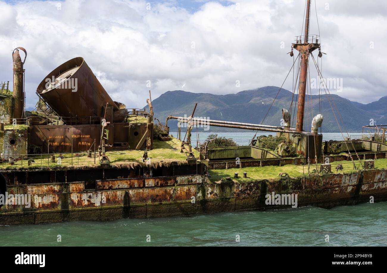 Wreck of MV Captain Leonidas, a freighter that ran aground on the Bajo ...
