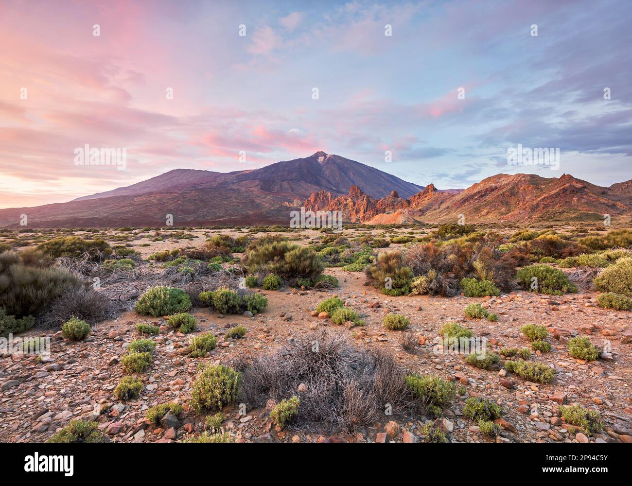 Teide Volcano of Llano de Ucanca, Teide National Park, Tenerife, Canary ...
