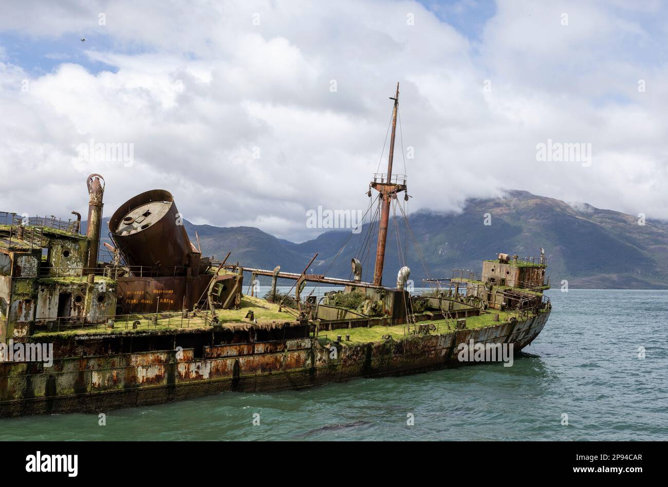 Wreck of MV Captain Leonidas, a freighter that ran aground on the Bajo ...